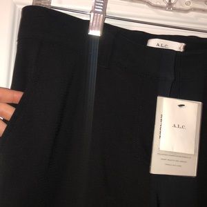A.L.C. | Pants & Jumpsuits | Nwt Alc Black Slit Trouser Pants | Poshmark